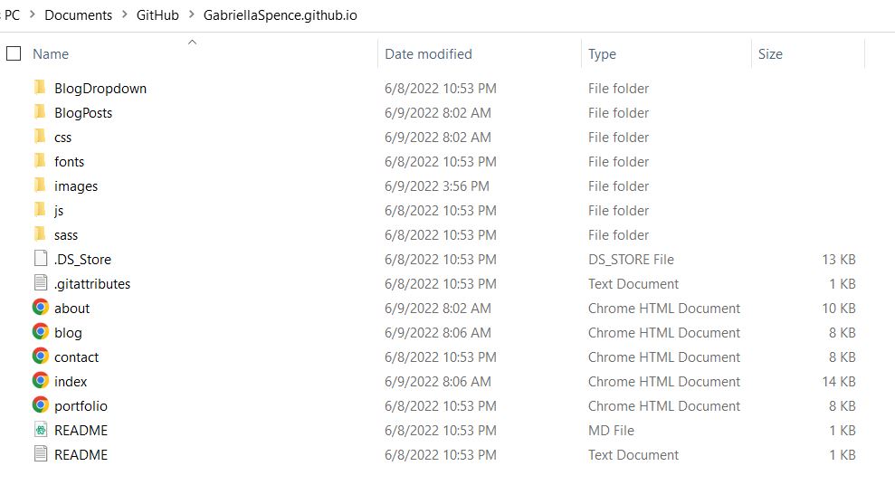 Gabriella Spence — Building a Website